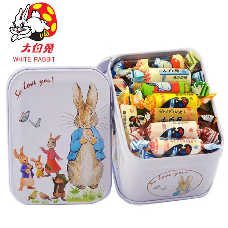 White Rabbit Creamy Candy Assorted Flavors in Premium Tin Packaging 12 ...